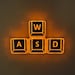 WASD Keys Edge Lit LED Sign Neon Like LED Arcade - Etsy