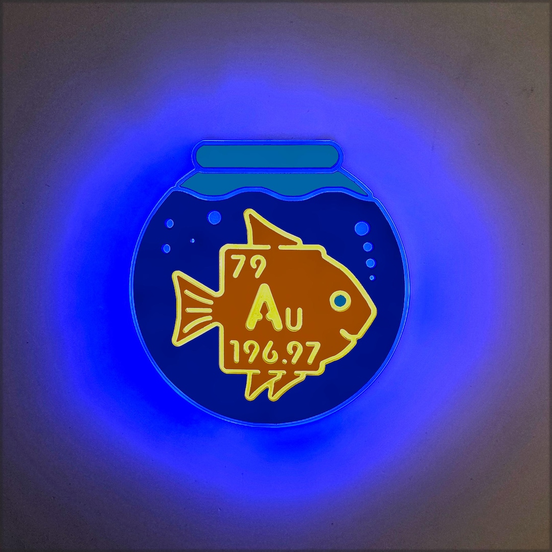 Gold Fish LED Sign: Periodic Table Night Light - Etsy