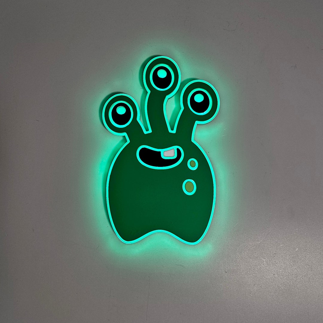 Triple Eyed Monster LED Sign: Neon Style Night Light - Etsy