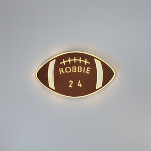 Football Light up Wall Sign, Football Neon Like, Football Night Light ...