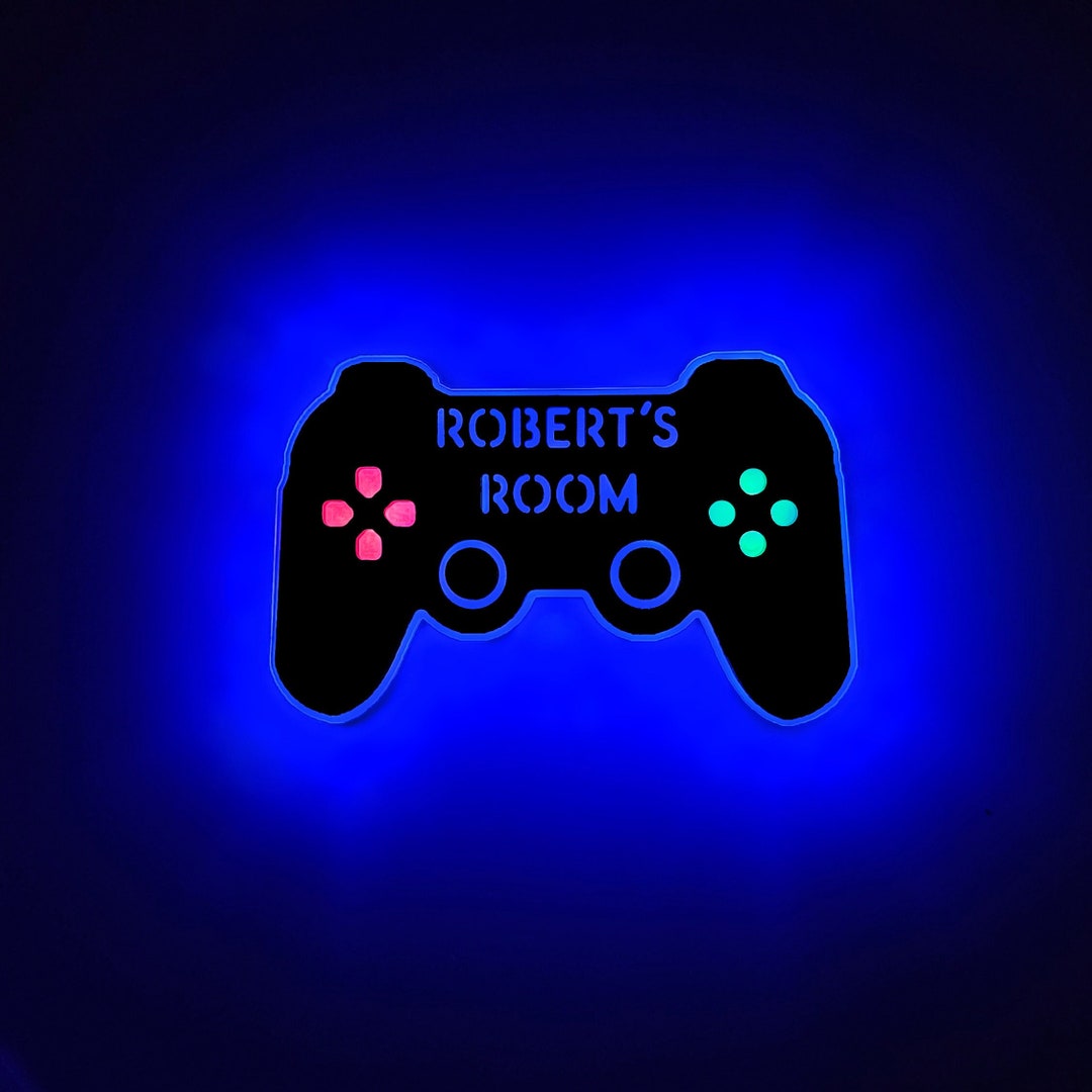 Game Controller Sign Personalized Neon Like Light Art Wall - Etsy