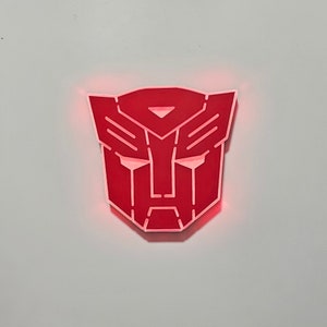 Autobot LED Sign: Transformers Fan Art, Edge Lit Decor - Etsy UK