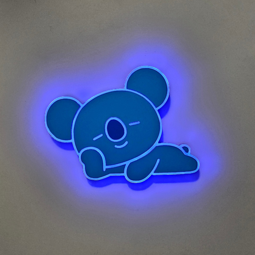 Koala LED Night Light: Edge Lit Acrylic Art Sign - Etsy