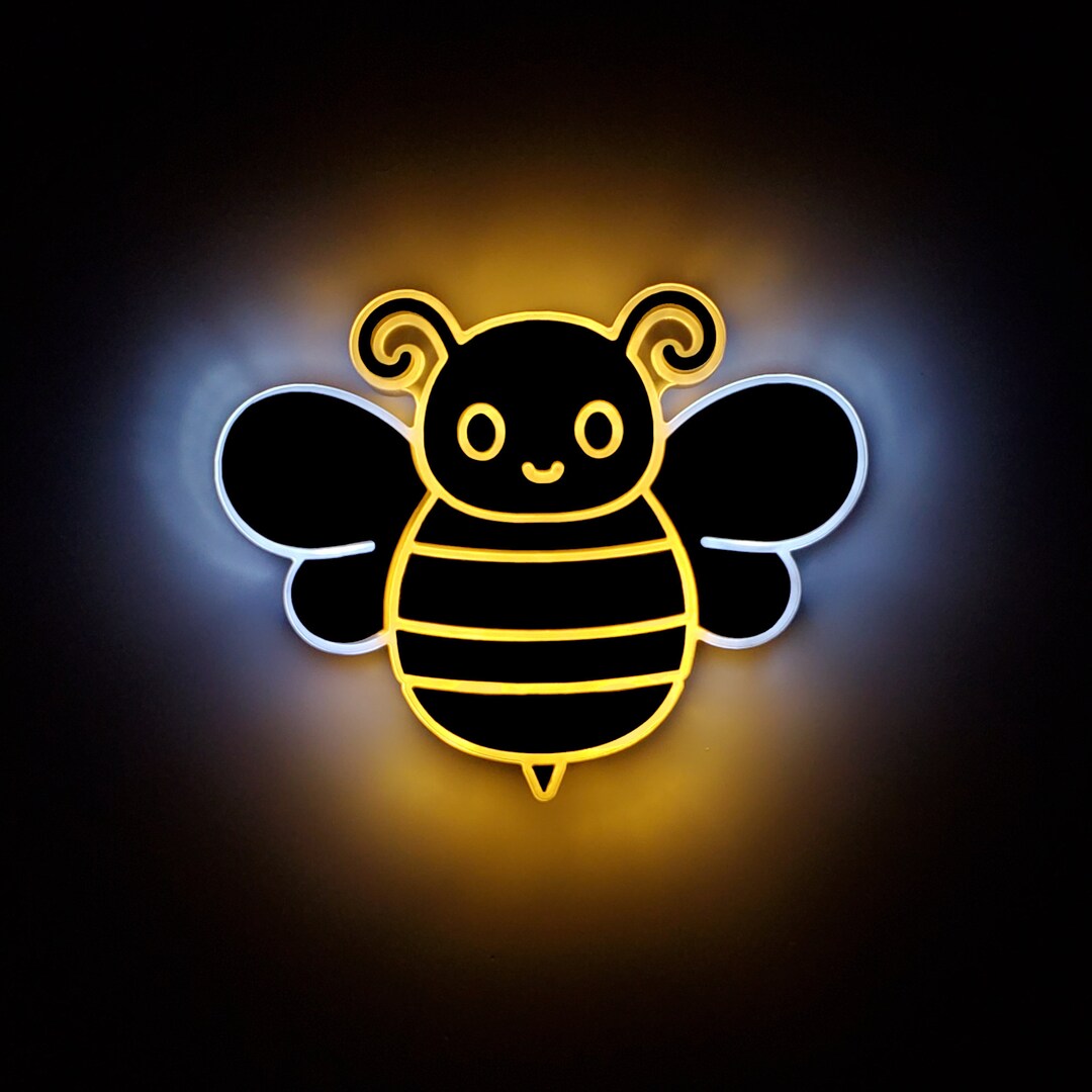 Cute Bumble Bee Light Sign Bumble Bee Like Bumble Bee Night - Etsy