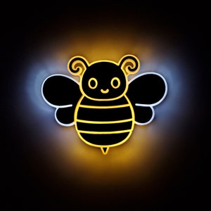 Cute Bumble Bee Light Sign, Bumble Bee Like, Bumble Bee Night Light ...