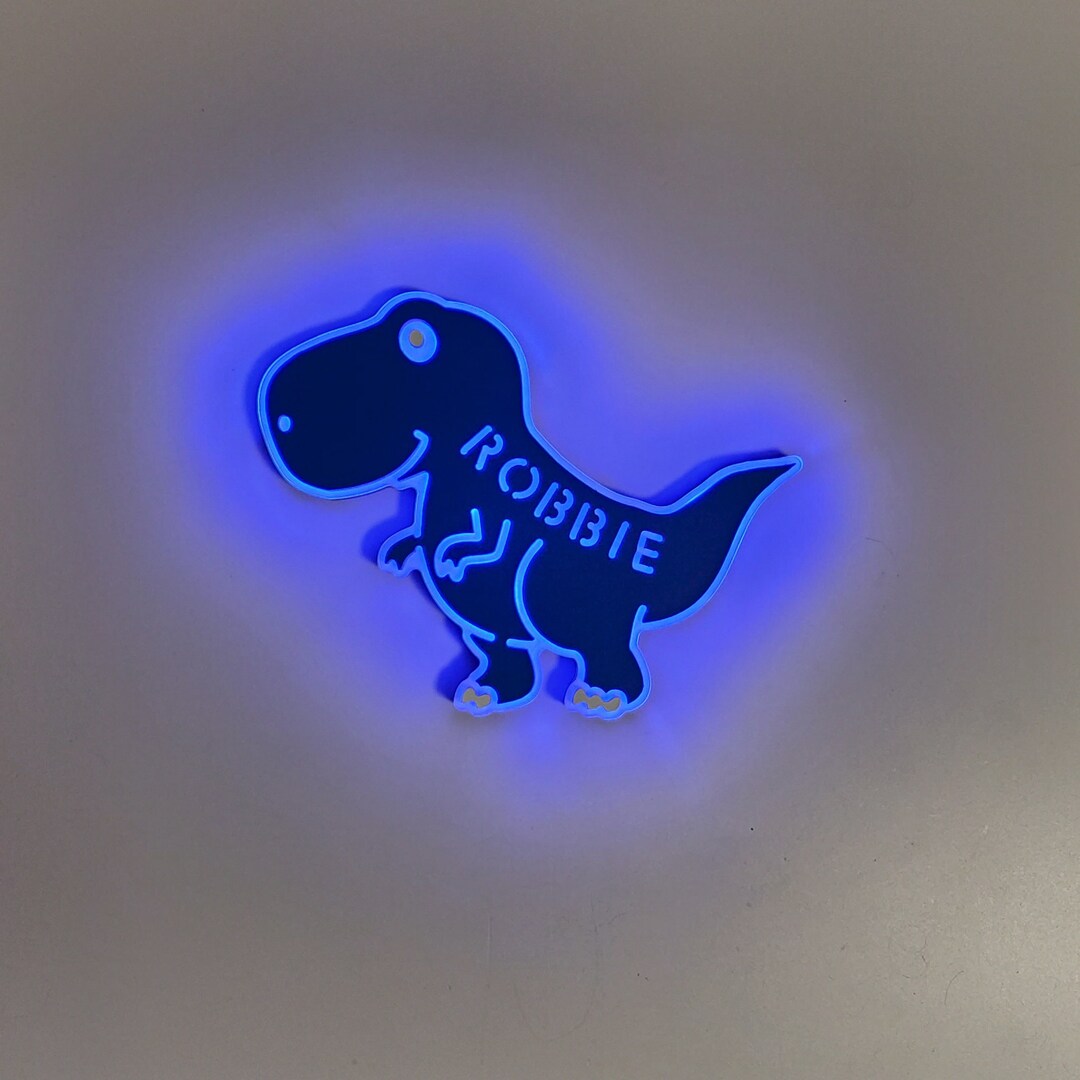 Tyrannosaurus Rex Light up Wall Sign, Neon Like, Tyrannosaurus Rex ...