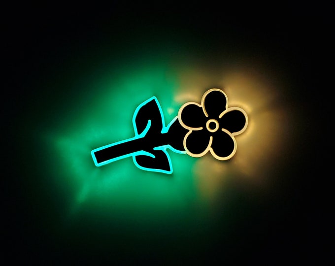 Daisy Light up Sign, Neon Like, Daisy LED Lamp, Daisy Night Light, Edge ...