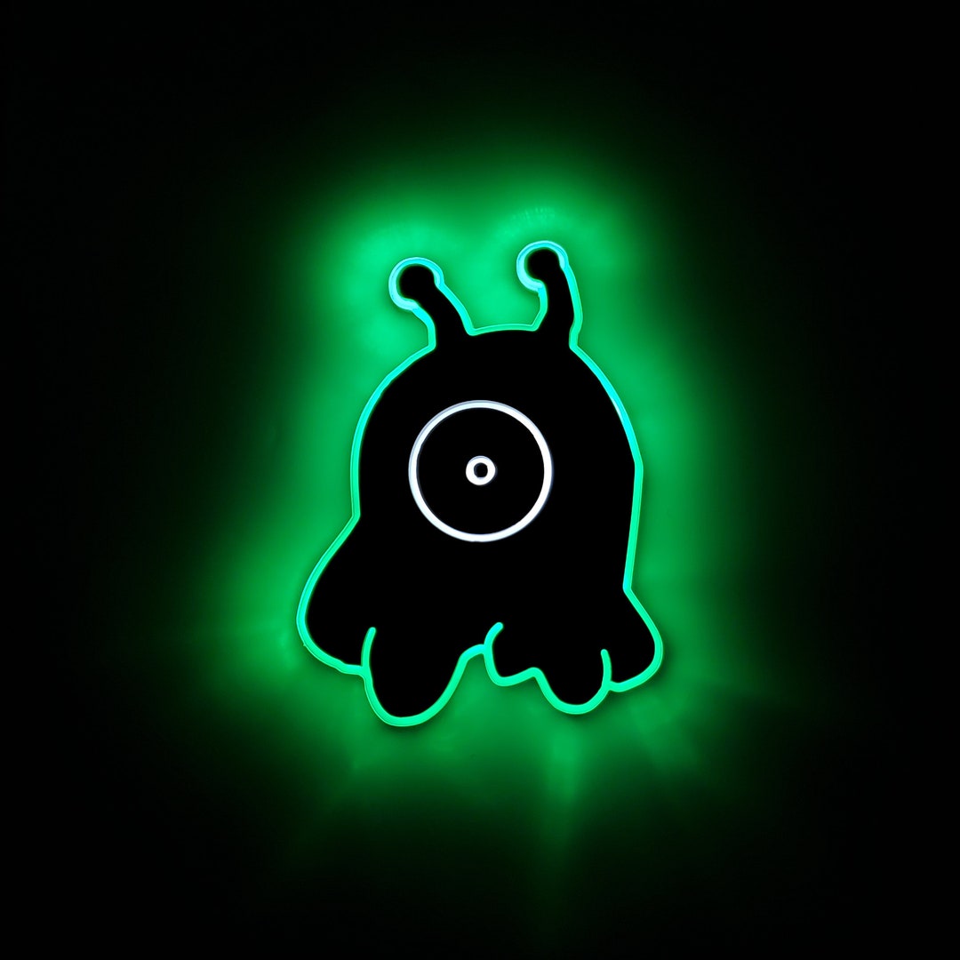 Brain Slug Sign, Neon Like , LED, Light , Wall Decor, Night Light, Edge ...