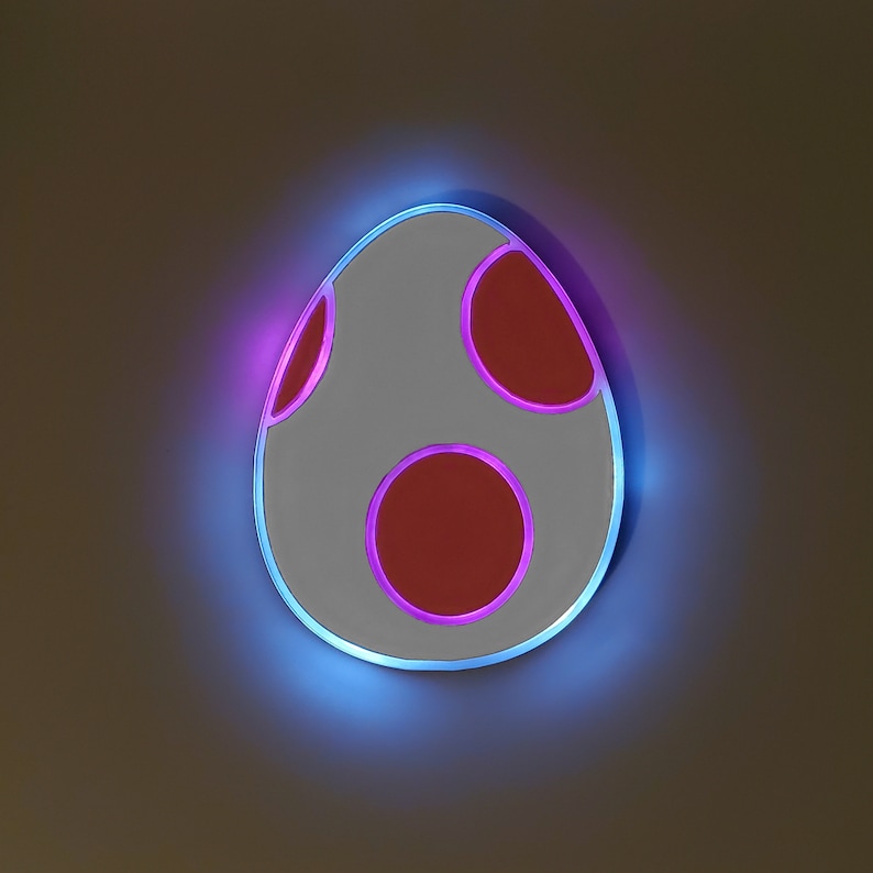 Yoshi Egg Sign Neon Like Yoshi Egg Light Art Wall Decor - Etsy Canada