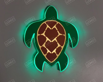 Neon Led Turtle - Etsy