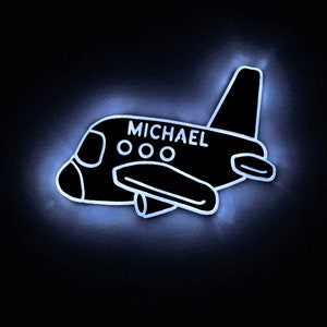 Airplane LED Night Light: Edge Lit Wall Decor - Etsy