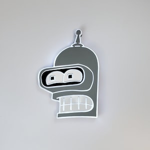 Bender Sign, Neon Like , LED, Bender Light Art , Bender Wall Decor ...