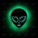 Alien Face Sign , Neon Like, Alien Night Light, Edge Lit LED, Alien Art ...