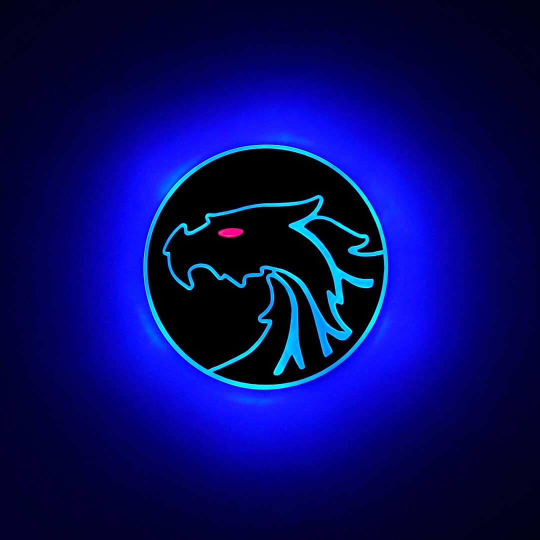 Dragon Head Sign, Neon Like, Dragon Head Night Light, Edge Lit LED ...