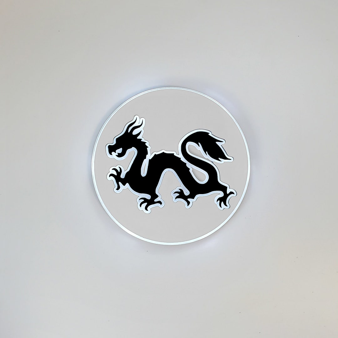 Long Dragon Sign, Neon Like, Long Dragon Night Light, Edge Lit LED ...
