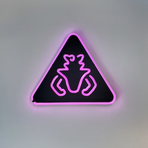 FNAF Roxy Security Breach Warning Sign , Neon Like , Roxanne Wolf Light ...