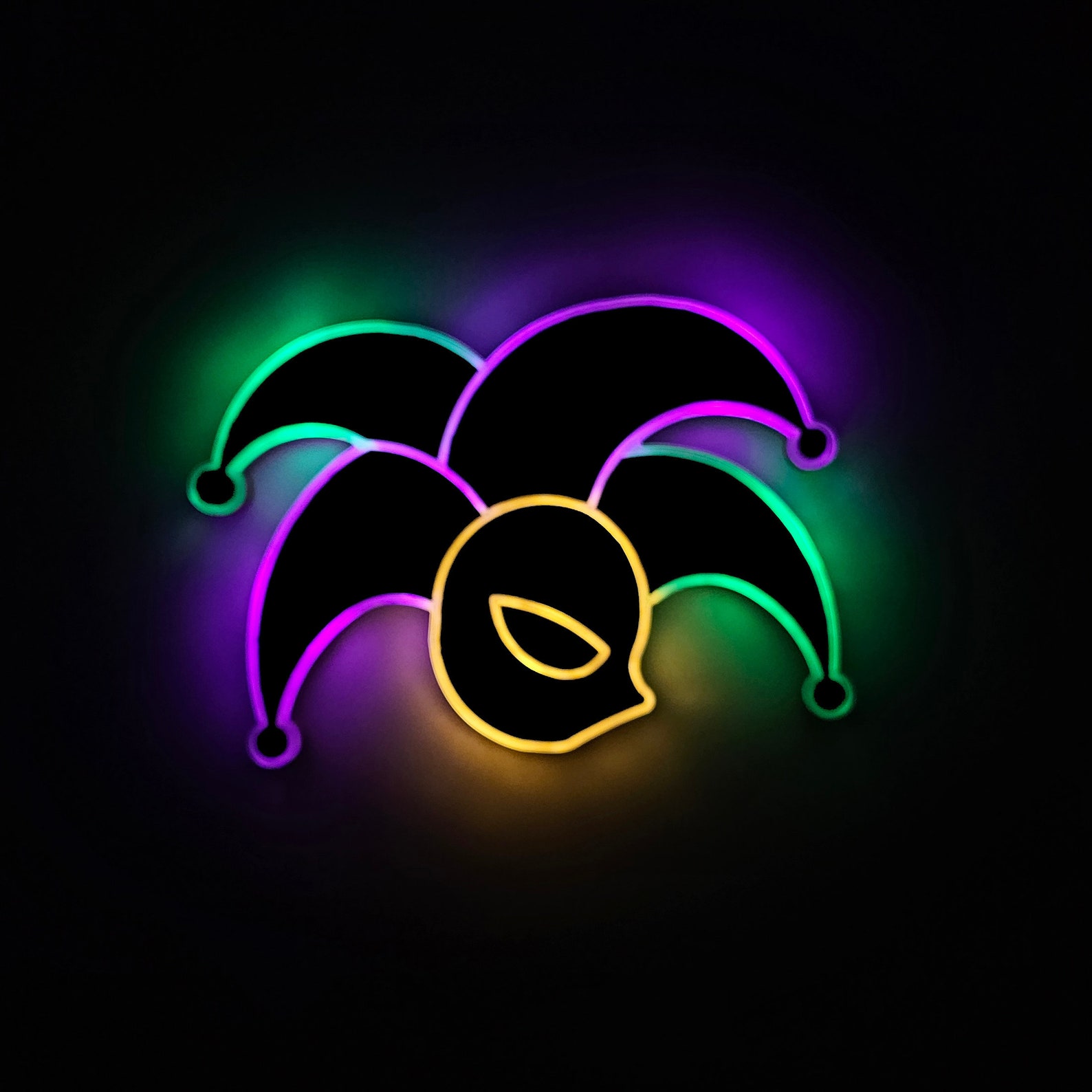 Edge Lit Jester LED Sign: Joker Night Light, Wall Decor - Etsy