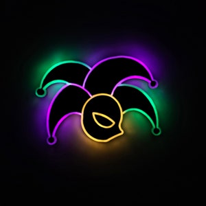 Edge Lit Jester LED Sign: Joker Night Light, Wall Decor - Etsy
