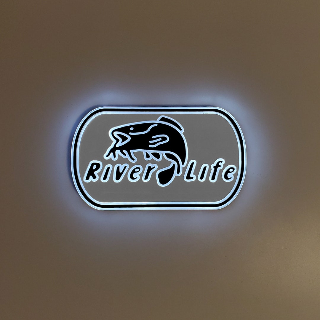 River Life Sign , Neon Like , LED , Wall Decor, River Life Night Light ...