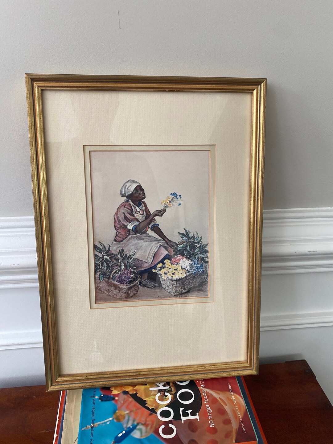 Elizabeth Oneill Verner Mary Washington Flower Lady Print Framed - Etsy