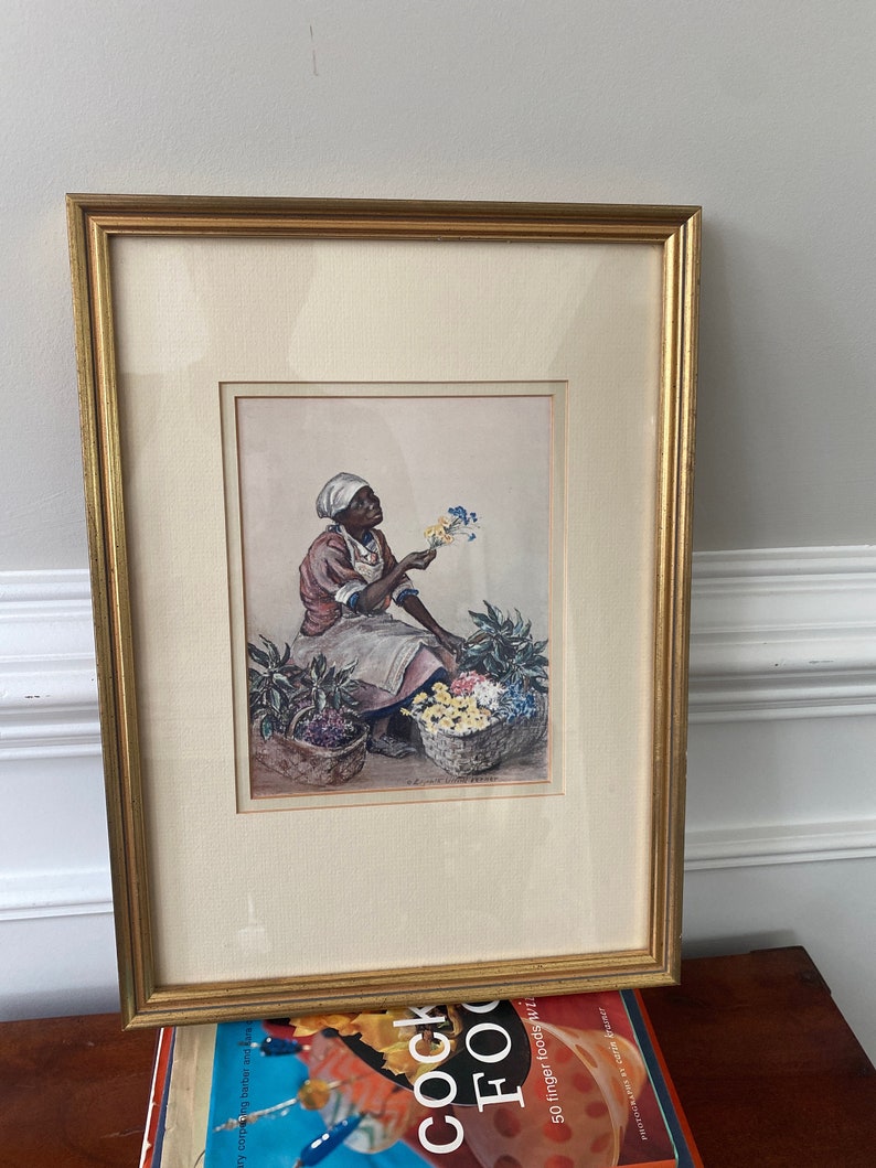 Elizabeth Oneill Verner Mary Washington Flower Lady Print Framed - Etsy