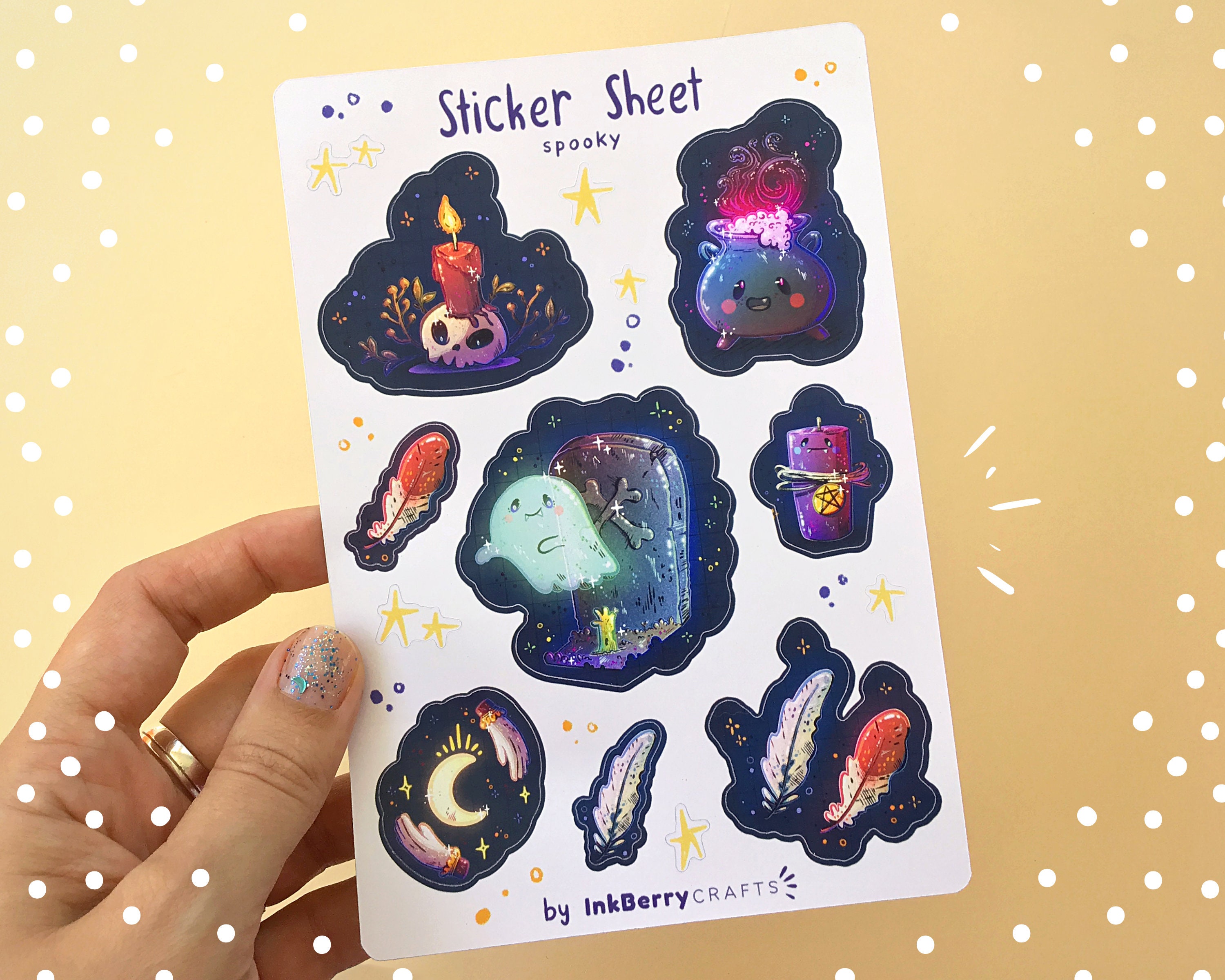 Sticker Sheet Spooky Stickers Halloween Planner Stickers | Etsy