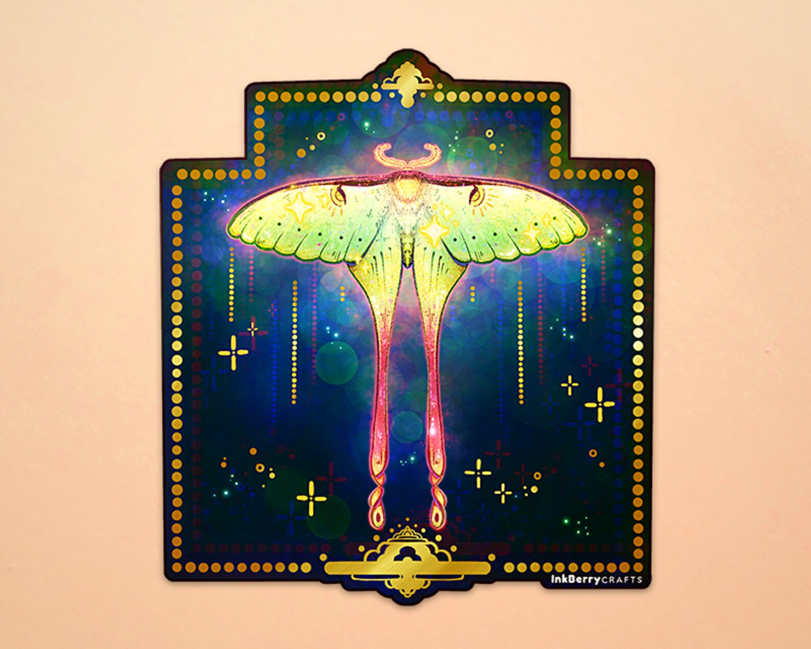 Moth Sticker Insect Sticker Moth Illustration Laptop - Etsy