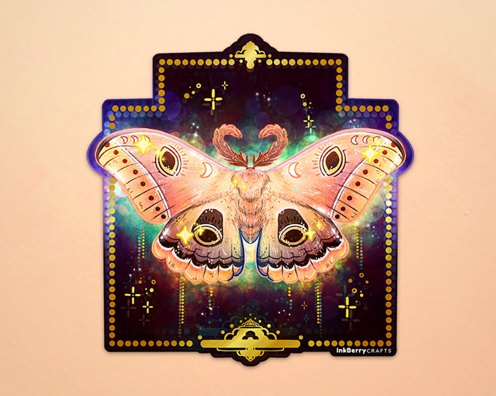 Moth Sticker Insect Sticker Moth Illustration Laptop - Etsy