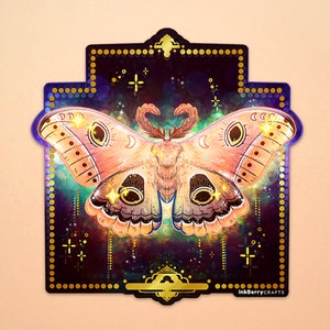 Moth Sticker Insect Sticker Moth Illustration Laptop - Etsy