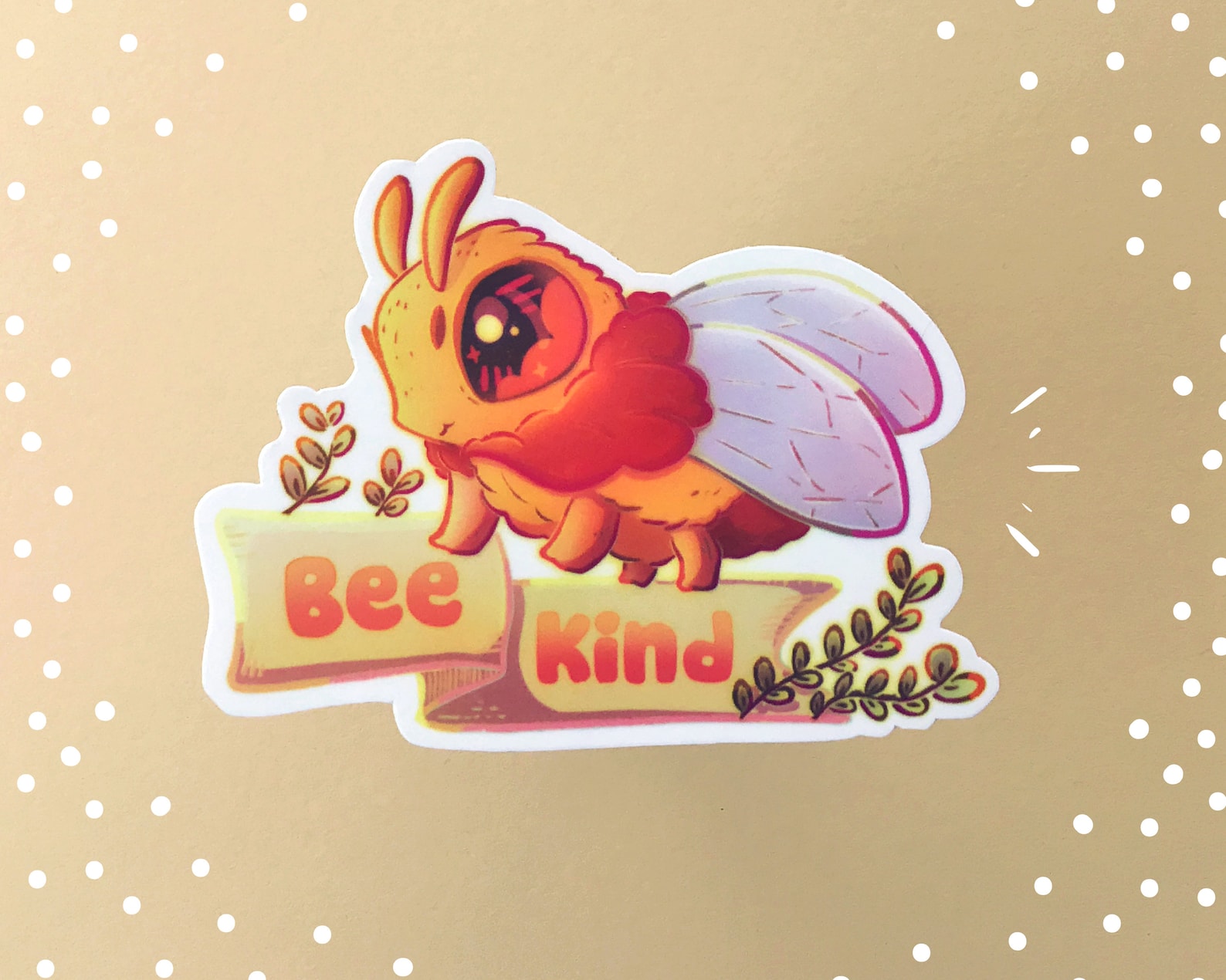 Cute Bee Sticker Bee Vinyl Sticker Illustrated Bee Art - Etsy