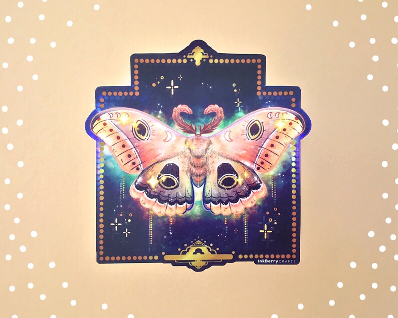 Moth Sticker Insect Sticker Moth Illustration Laptop | Etsy