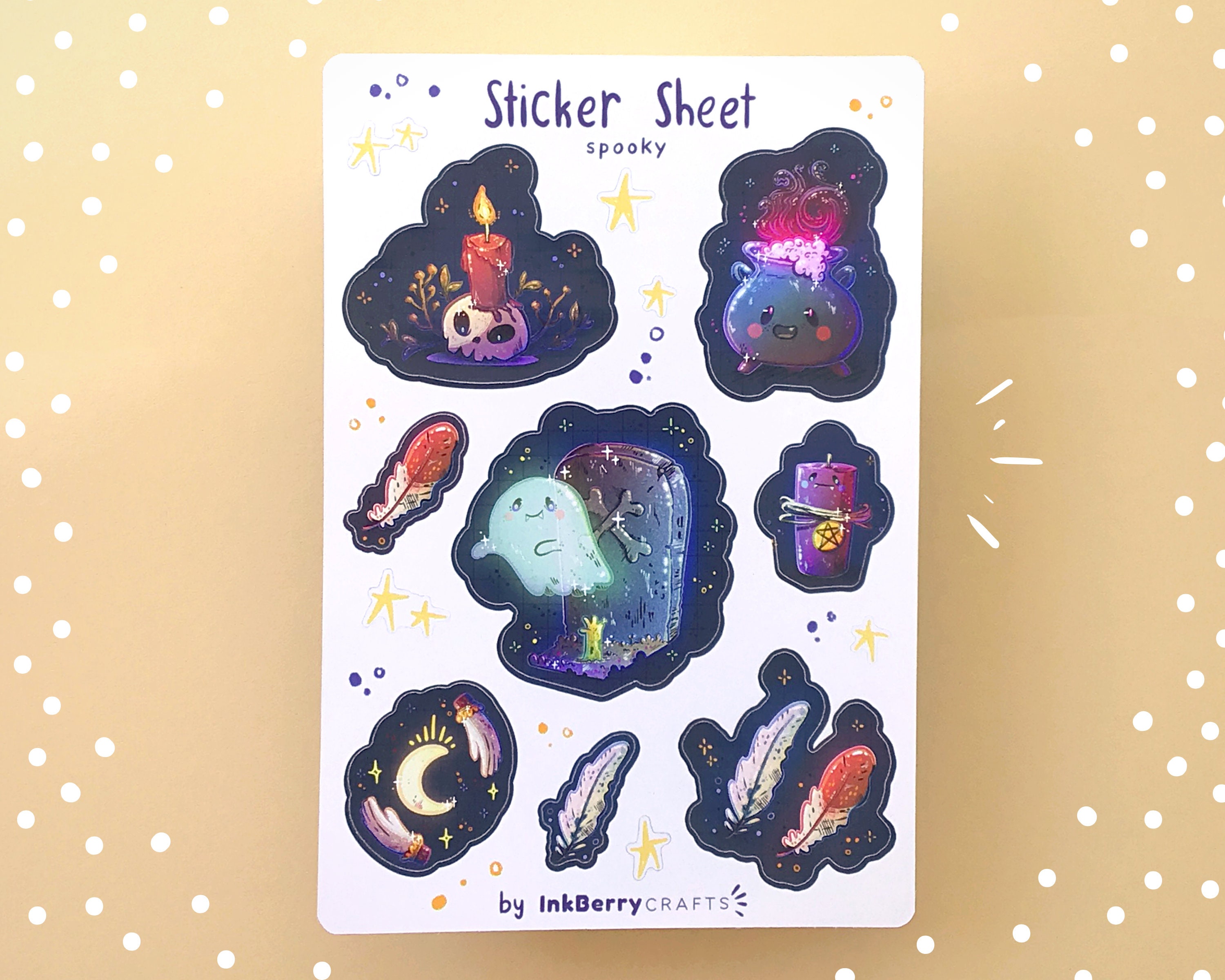 Sticker Sheet Spooky Stickers Halloween Planner Stickers | Etsy