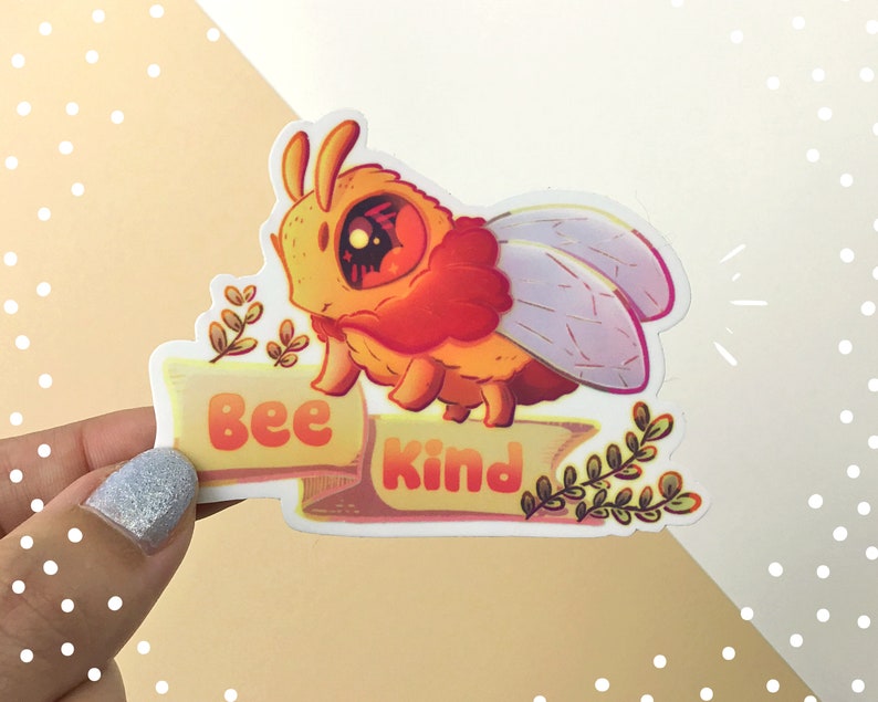 Cute Bee Sticker Bee Vinyl Sticker Illustrated Bee Art - Etsy