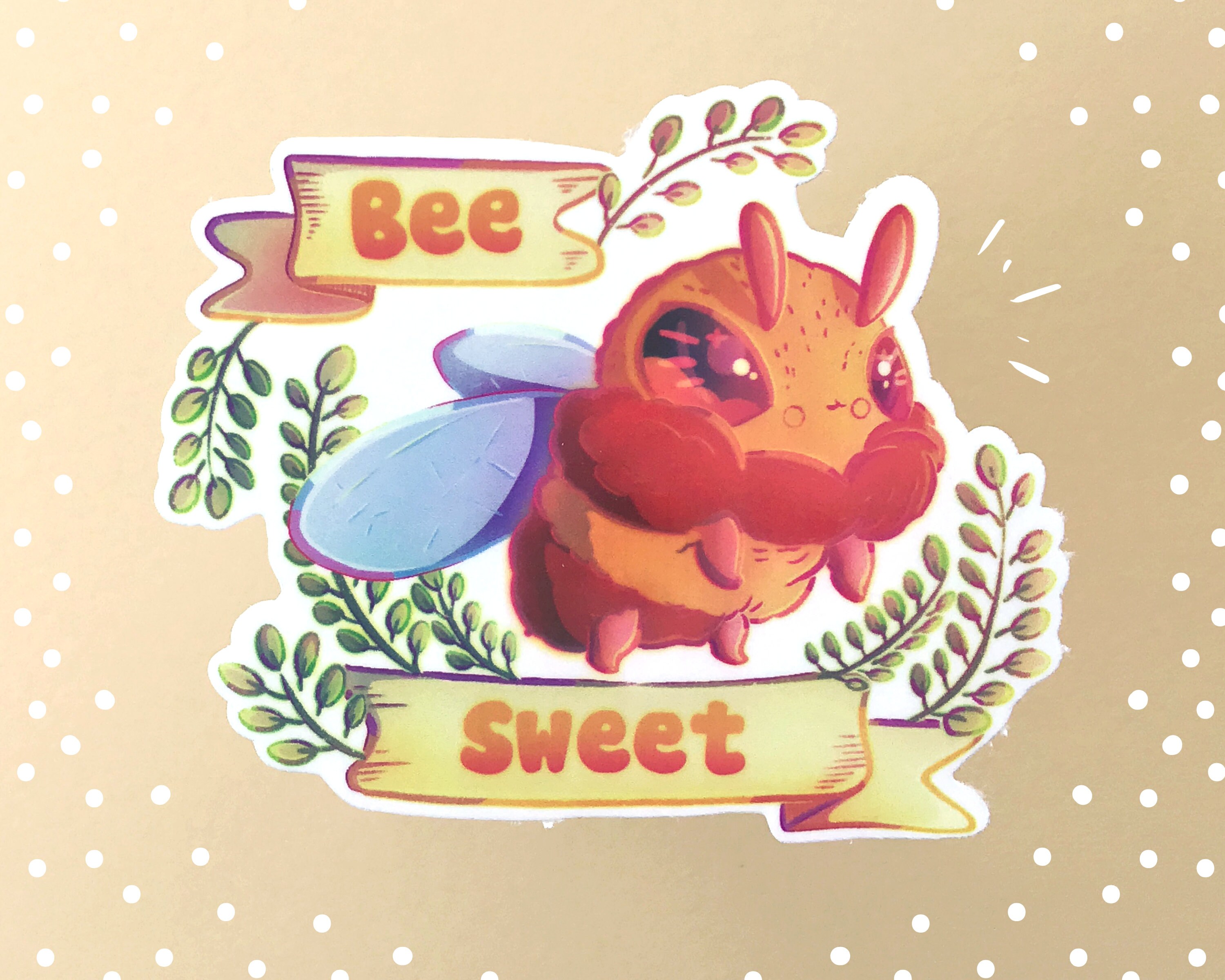 Cute Bee Sticker Bee Vinyl Sticker Illustrated Bee Art | Etsy