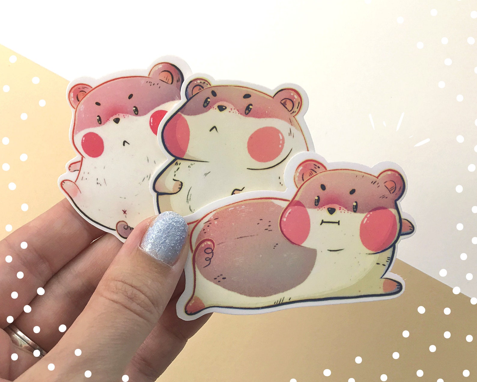 Cute Hamster Sticker Grumpy Stickers Laptop Sticker Pack 3 - Etsy