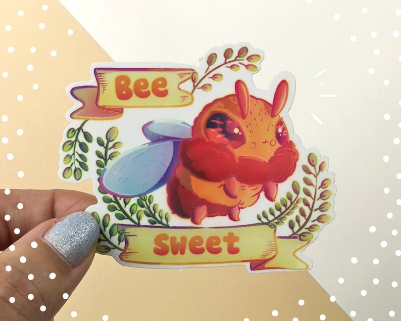 Cute Bee Sticker Bee Vinyl Sticker Illustrated Bee Art - Etsy