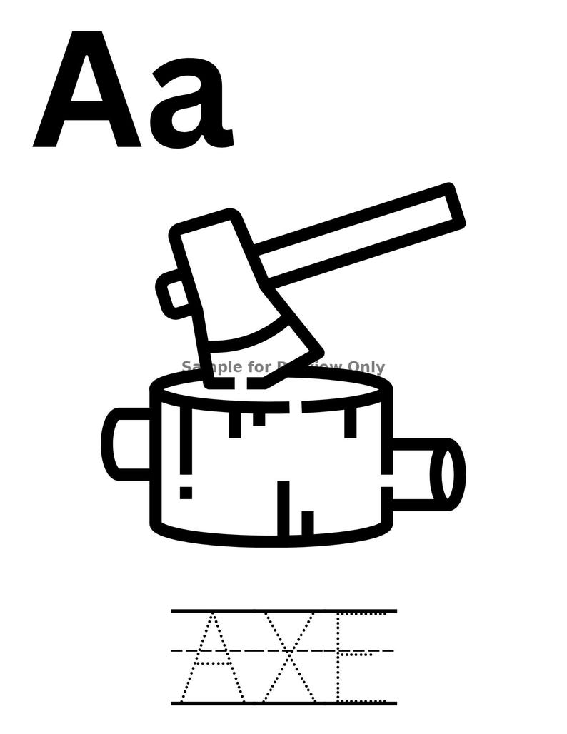 Alphabet Tracing Worksheets With Illustrations A-Z - Educational ...