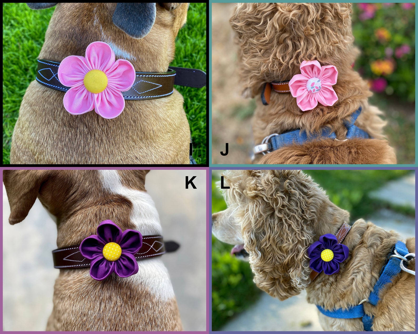 Dog Collar Flower | 3-pack | Collar Corsage | Dog Wedding Flower ...