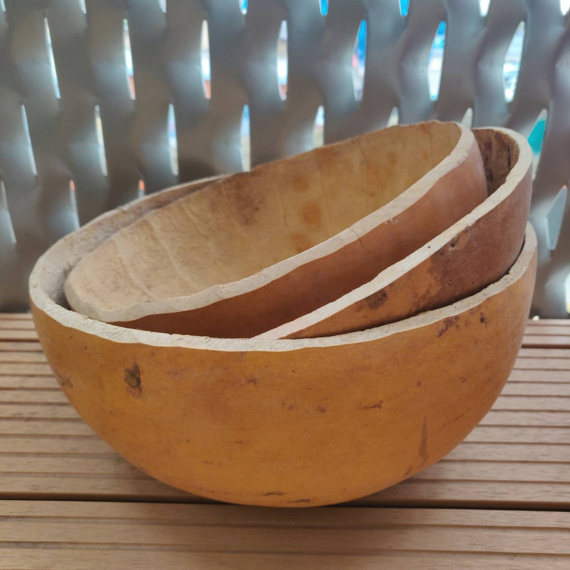 1 x Authentic African Calabash Bowl Gourd Hand Carved Medium | Etsy
