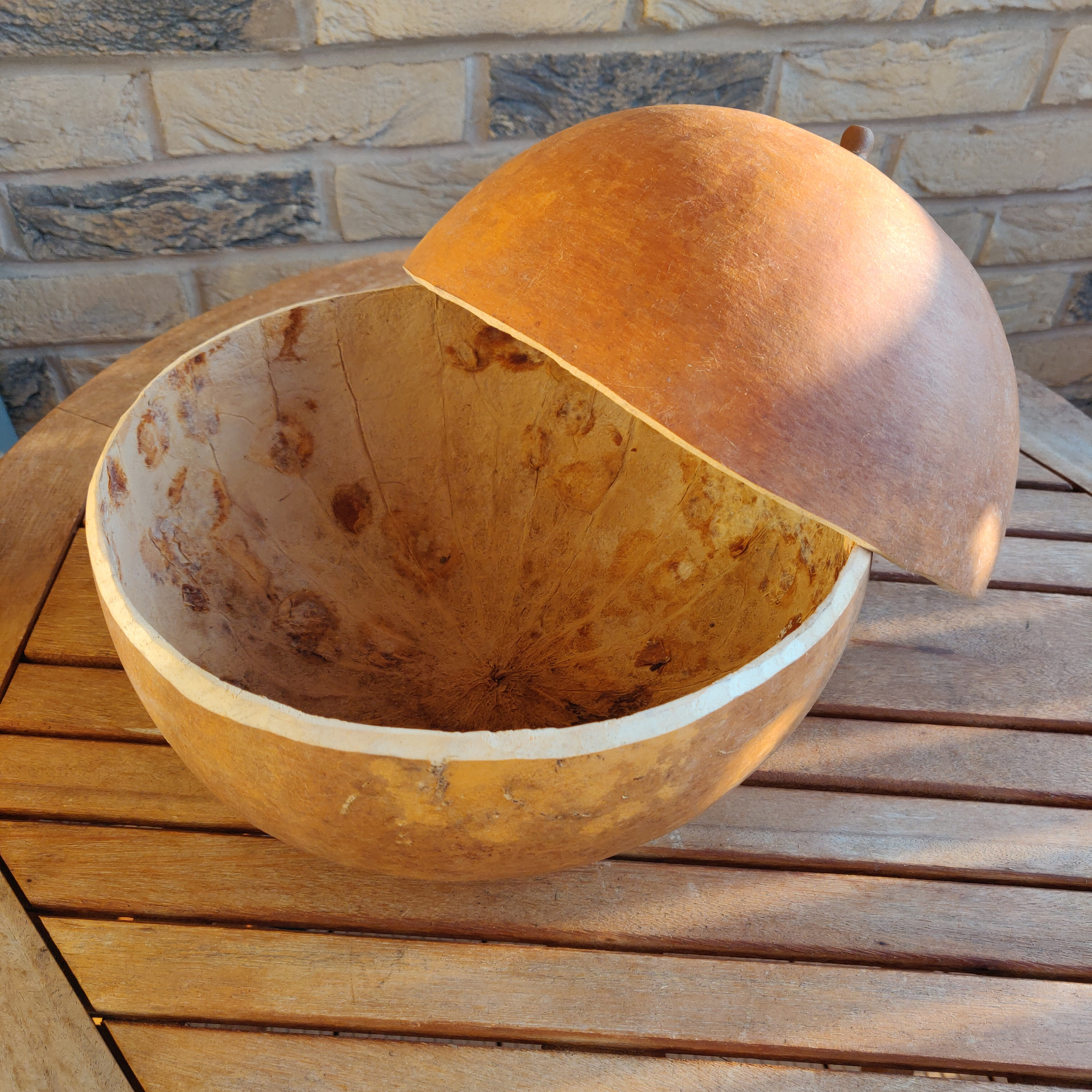 Authentic African CALABASH BOWL and LID Gourd Hand Carved 2 | Etsy