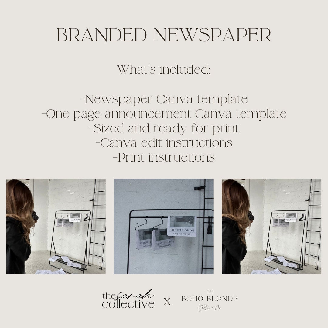 Brand Announcement Newspaper Template - Etsy