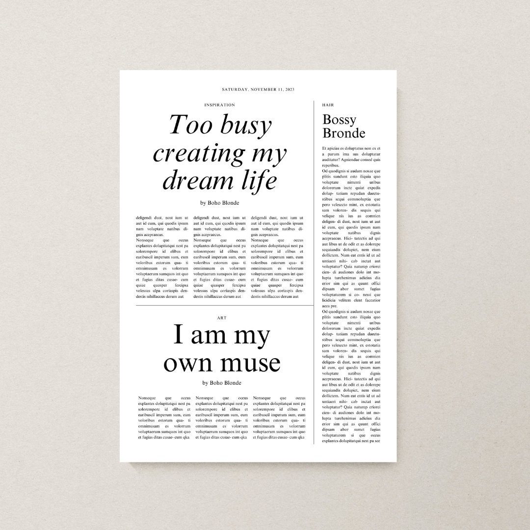 Brand Announcement Newspaper Template - Etsy