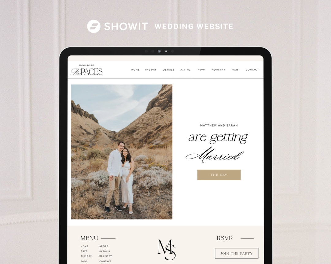 Showit Wedding Website - Etsy
