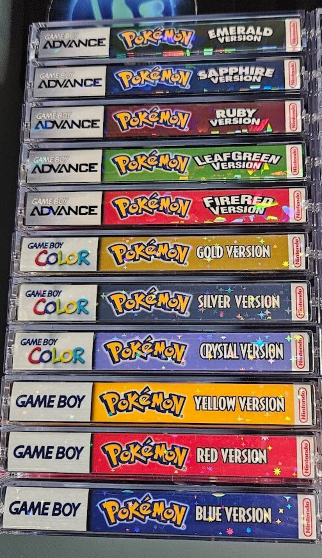 HOLOGRAPHIC First 11 Pokémon Game Cases W/ Color Matched Inserts - Etsy