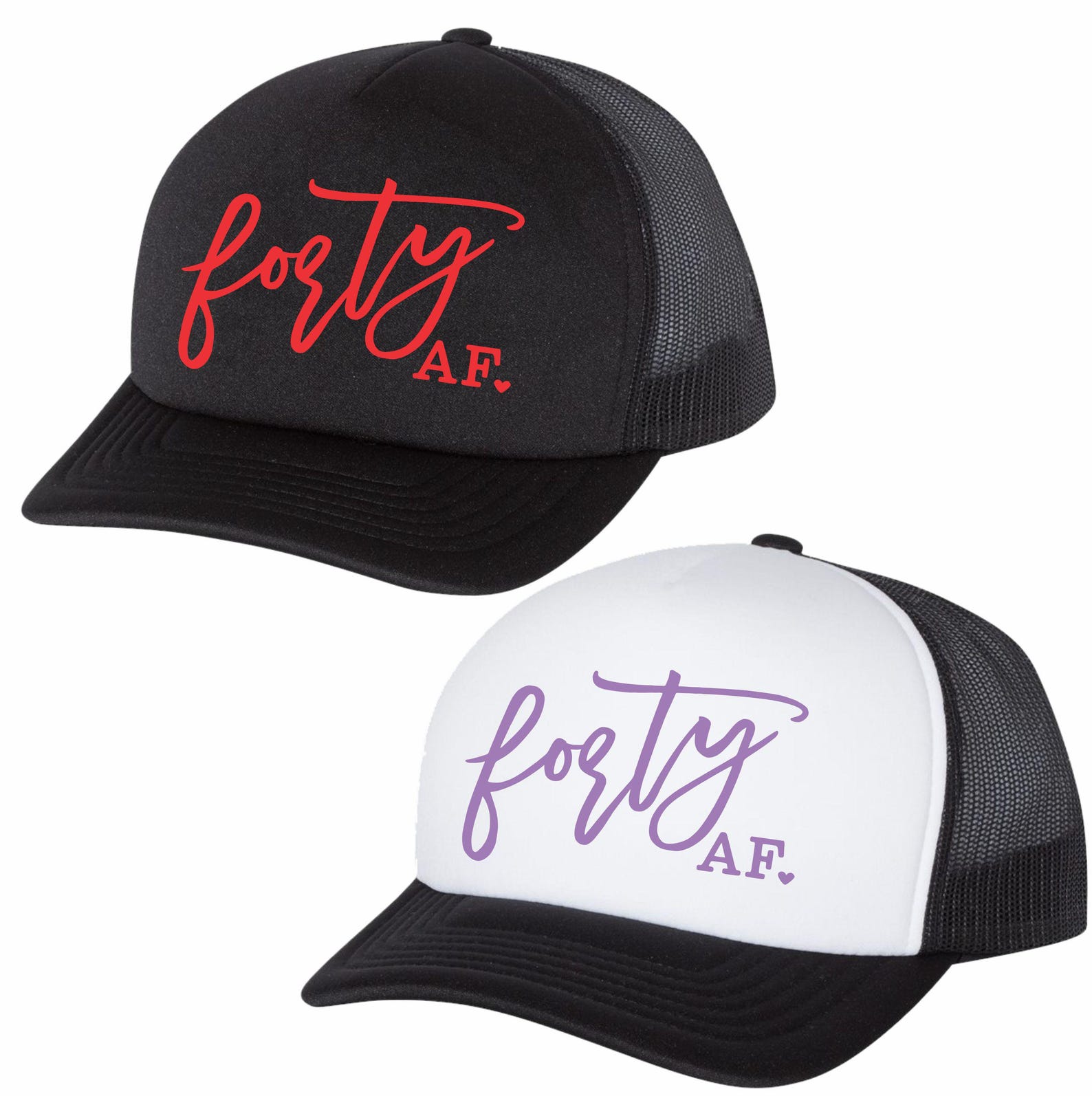Thirty/forty/fifty AF - Birthday Party Trucker Hats - Many Colors and ...