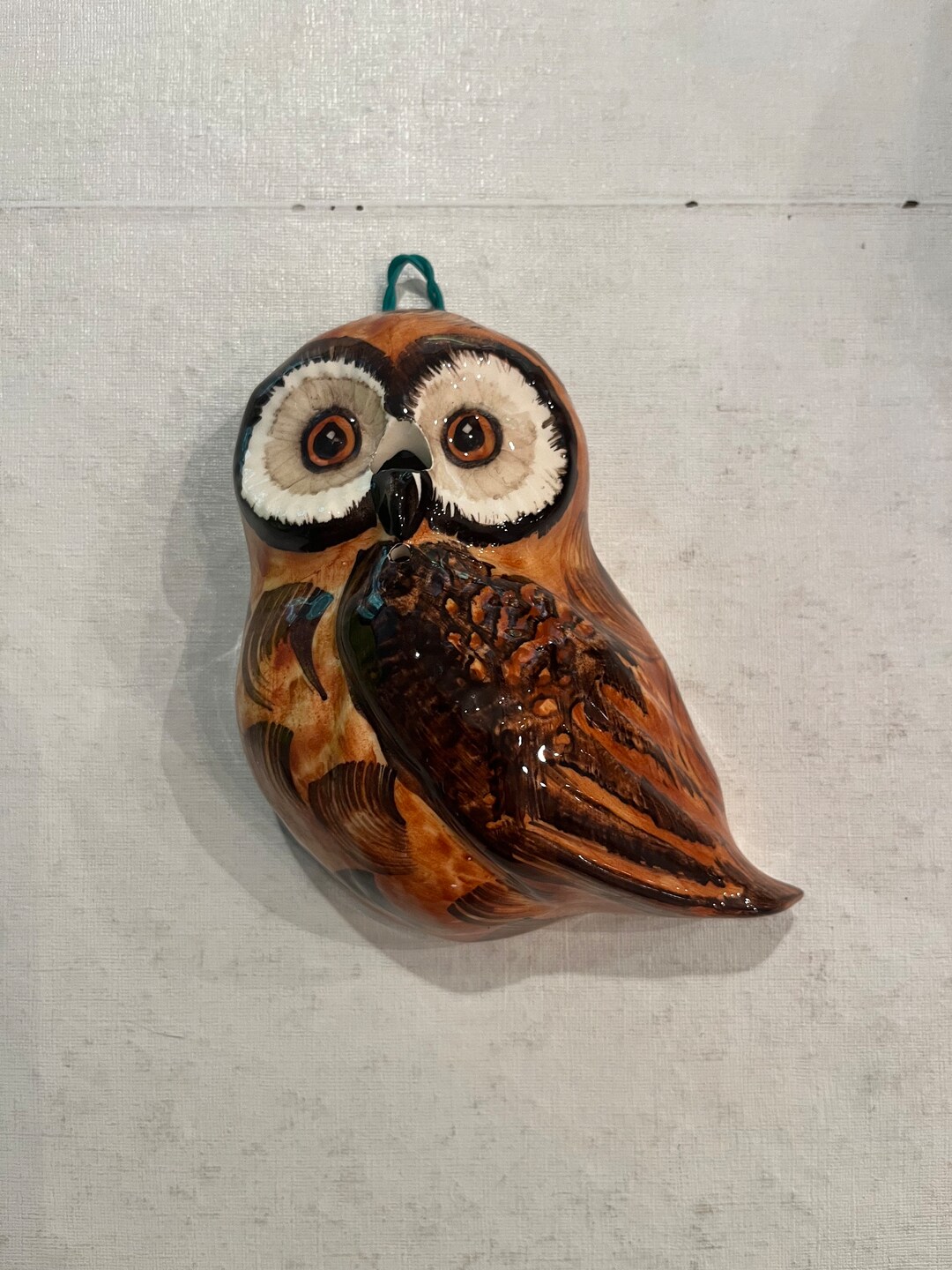 Vintage Babbacombe Ceramic String Holder Owl. Hand Painted. Wall ...