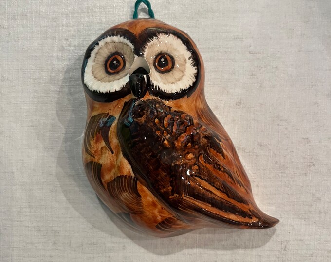 Vintage Babbacombe Ceramic String Holder Owl. Hand Painted. Wall ...