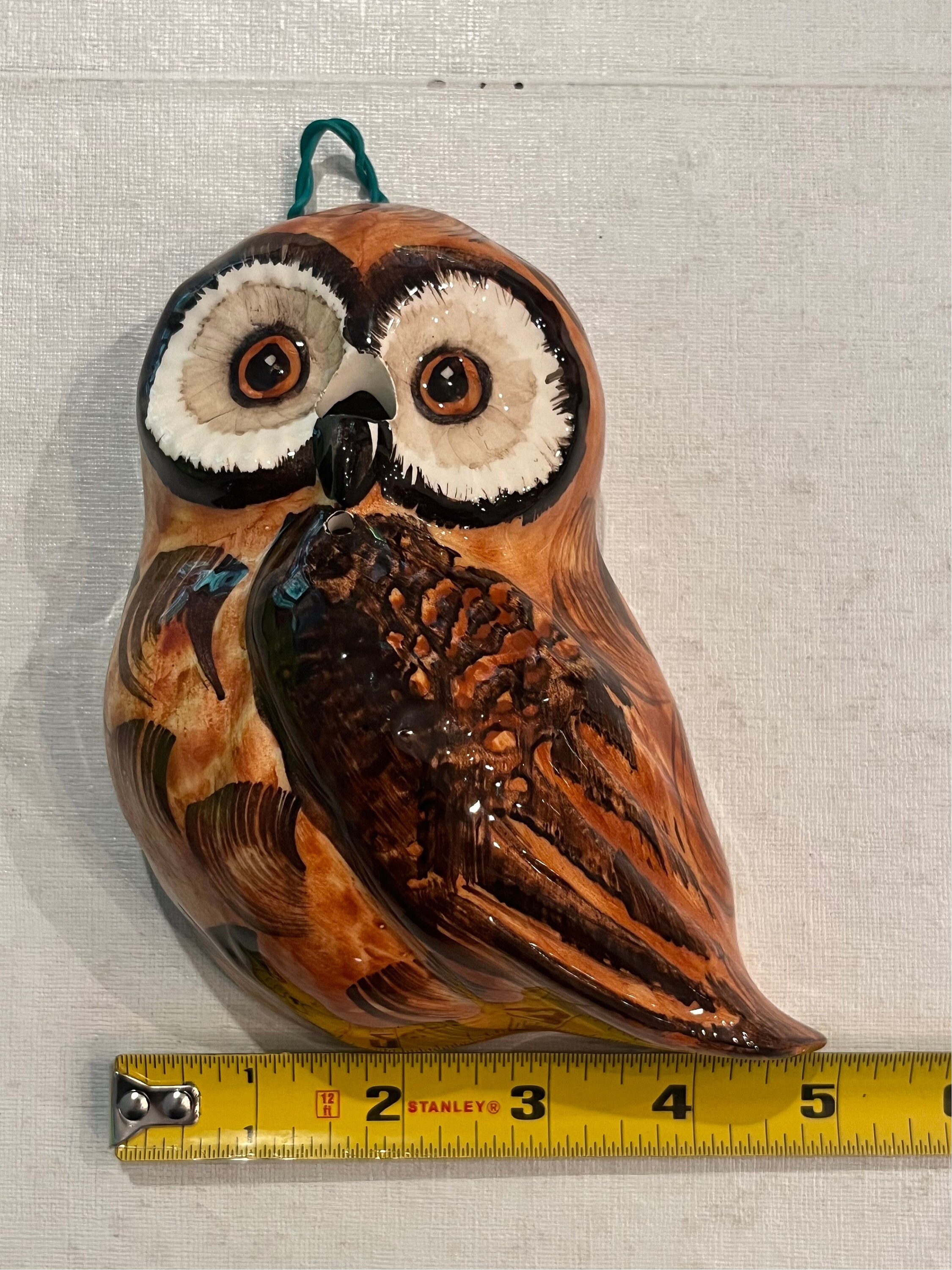 Vintage Babbacombe Ceramic String Holder Owl. Hand Painted. Wall ...