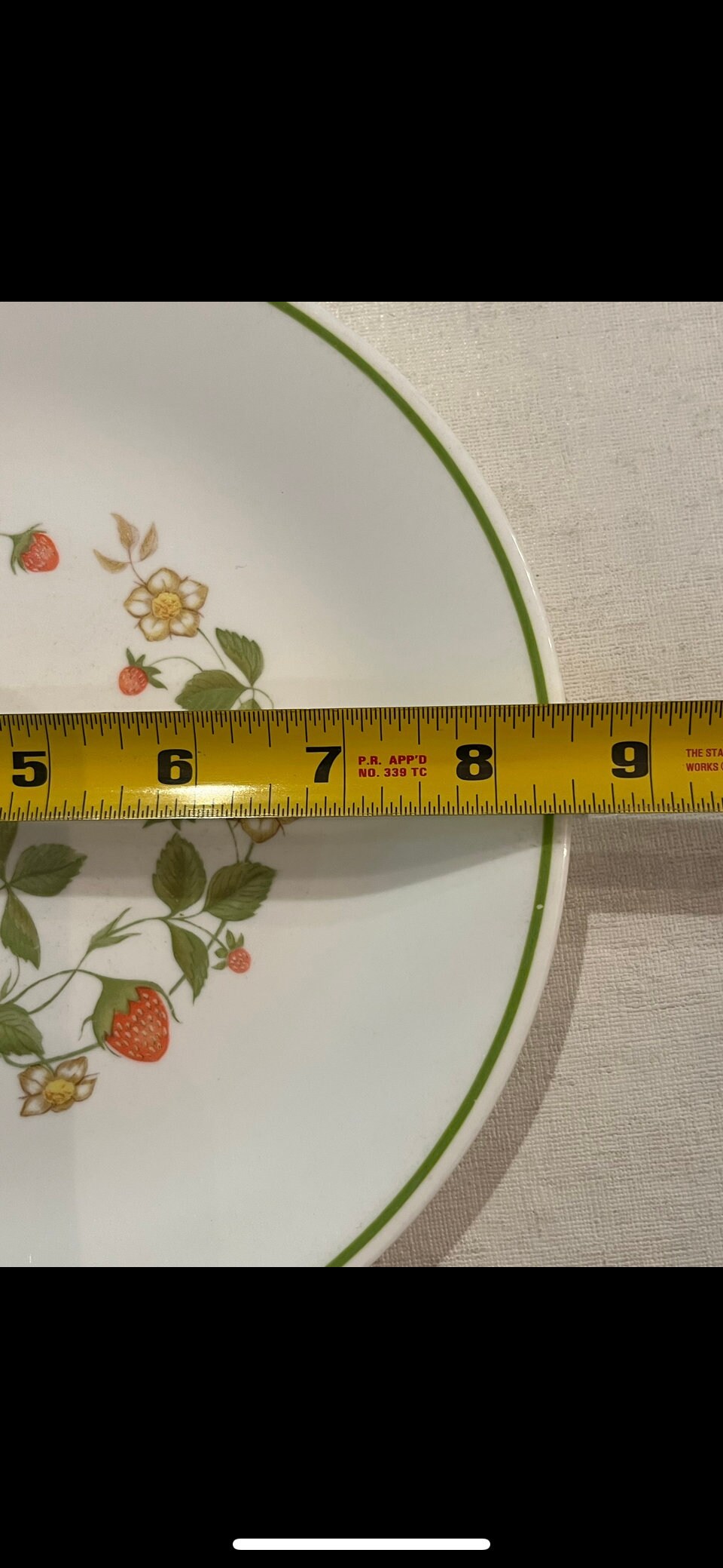 Vintage Corelle Strawberry Blossom Plant Plate Set. Set of 6. so Sweet ...