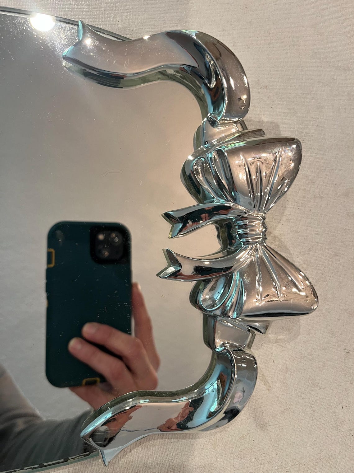 Vintage Silver Bow Vanity Mirror. Totally Twee Vibes. - Etsy